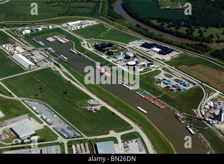 aerial view above Tulsa Port of Catoosa Oklahoma Stock Photo - Alamy