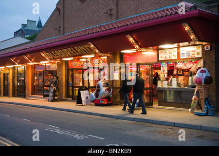 Whitby town amusements arcade on sea front North Yorkshire UK England ...