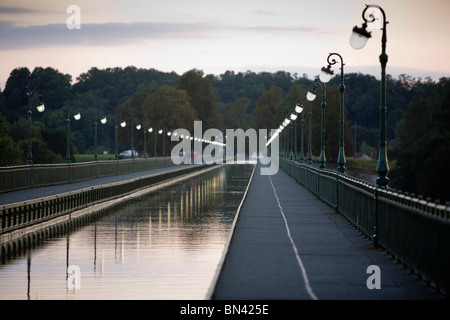 The Canal bridge crossing the Loire river in Briare. France. Made in ...