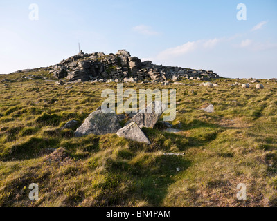Yes Tor, the second highest peak on northwest Dartmoor, Devon, looking ...