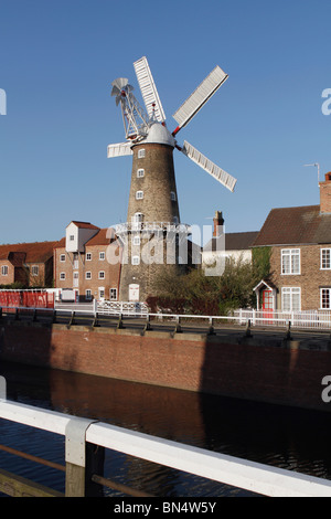 Maud Foster Windmill, Boston, Lincolnshire, UK. A working flour mill ...