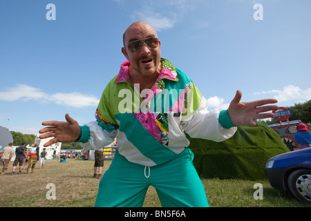 Fancy dress in 80's shell suit at the Glastonbury Festival 2010 Stock ...
