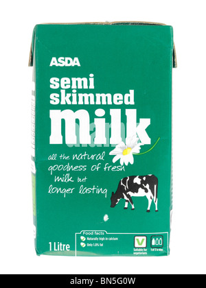 Semi Skimmed UHT Milk Stock Photo - Alamy