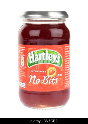 Strawberry jam jar Hartley's jams fruit Cutout cut out white background ...