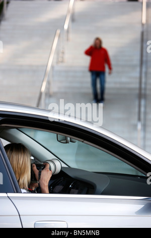 Special police unit for secret observation of criminal suspects. With ...