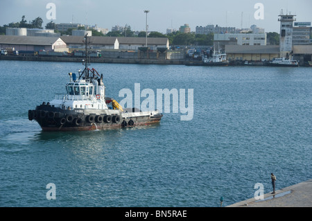 Africa, Benin. Port city of Cotonou. Typical street scene Stock Photo ...