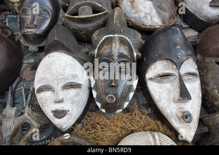 African Masks for sale in front of the Museum of Modern Art in New York ...