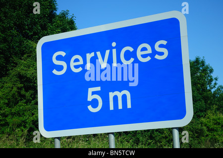 Motorway Services Sign Stock Photo - Alamy