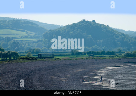 blue anchor bay holiday resort somerset coast uk Stock Photo - Alamy