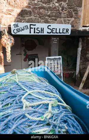 The fish shop in Cadgwith, Cornwall, UK Stock Photo - Alamy