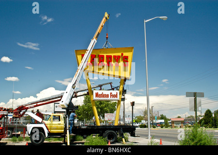 Larry's Drive in sign Stock Photo - Alamy