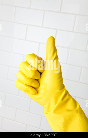 Thumbs up for cleaning Stock Photo - Alamy