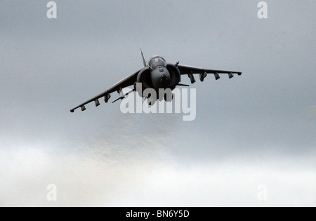 raf harrier low flying in the mach loop Stock Photo - Alamy