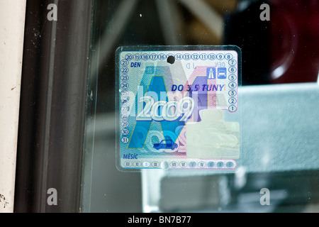 Vignette, road tax toll sticker 2010, Austria, Europe Stock Photo - Alamy