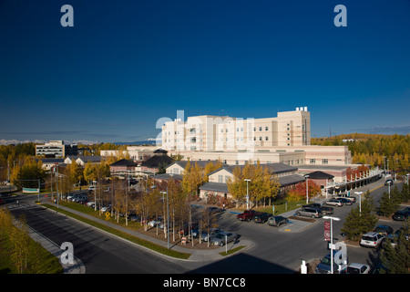 Scenic view of the Alaska Native Medical Center during Autumn in ...