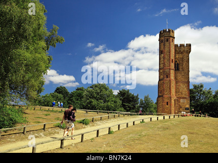 Visitors at Leith Hill Tower, Leith Hill, Surrey, England, UK, August ...