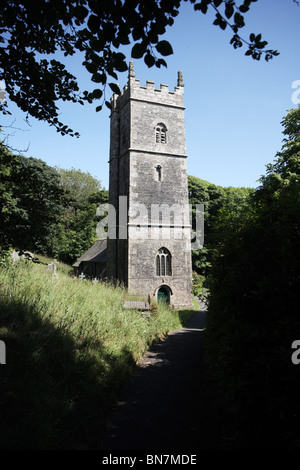 UK Cornwall Boscastle Lesnewth St Michaels churchyard cock and hen ...