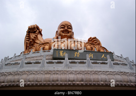 Statue of Maitreya Buddha, Xuedou Buddhist Temple, Xikou, Zheijang ...