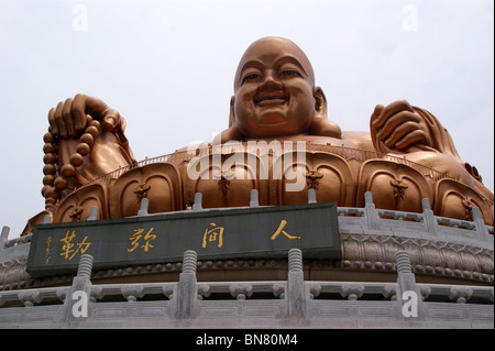 Statue of Maitreya Buddha, Xuedou Buddhist Temple, Xikou, Zheijang ...