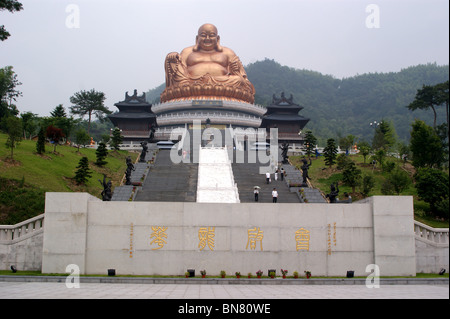 Statue of Maitreya Buddha, Xuedou Buddhist Temple, Xikou, Zheijang ...