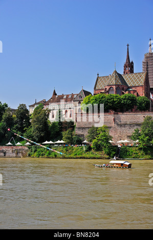 People floating in Rhine river in Basel Stock Photo - Alamy