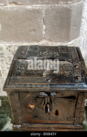 Poor Box in Dore Abbey and Church, near the Village of Abbey Dore in ...