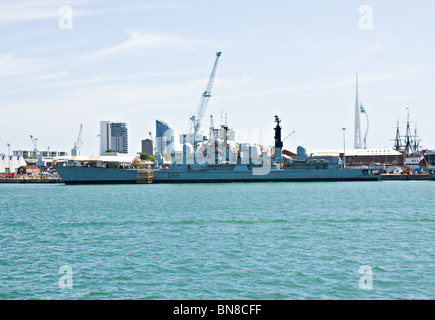 The Sheffield class type 42 destroyer HMS Gloucester at Portsmouth ...