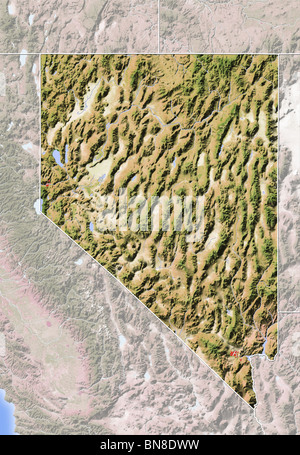 Physical map of Nevada Stock Photo - Alamy