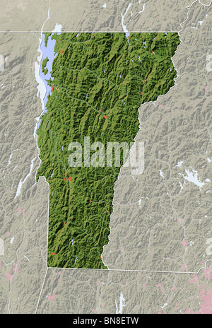Physical map of Vermont Stock Photo - Alamy