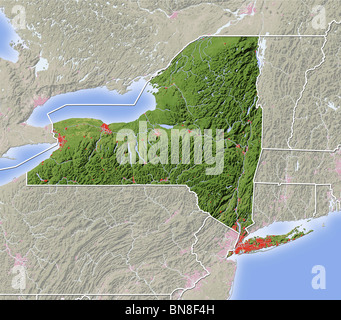 New York State Topographic Relief Map - 3D Rendering Stock Photo - Alamy