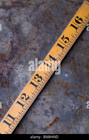 Old wooden ruler Stock Photo - Alamy