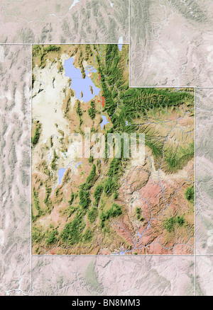 Physical map of Utah Stock Photo - Alamy