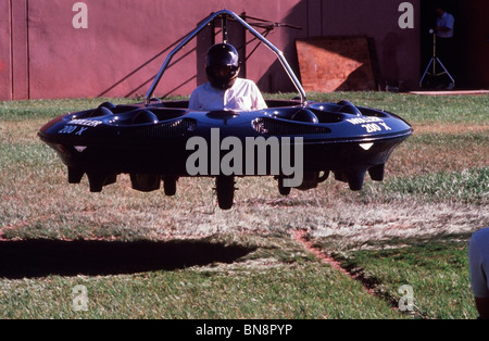 Dr. Paul Moller lifting off during a test flight of the M200X at Moller ...