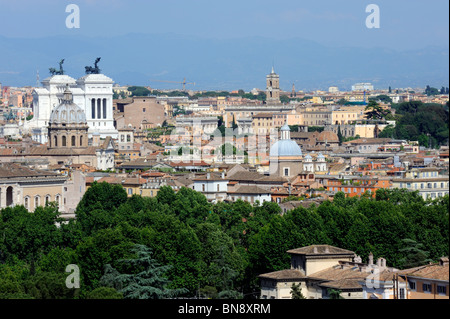 The view from Monte Del Gianicolo over Trastevere toward Fiori ...