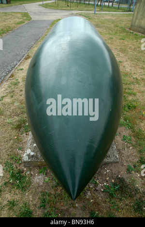 A Tallboy bomb, a 12,000lb WWII bomb designed by Barnes Wallis (c. 1942 ...