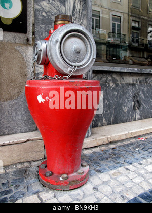 Lisbon city fire hydrant Stock Photo - Alamy