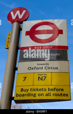 bus stop sign with number information Stock Photo - Alamy