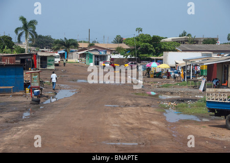 Africa, Ghana port city of Tema. Water pollution in the port area of ...