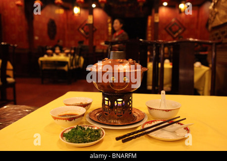 China, Beijing, Interior of the Man Fu Lou Chinese Restaurant Stock ...