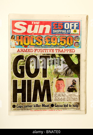 Front page of The Sun newspaper print tabloid national stack pile, uk ...