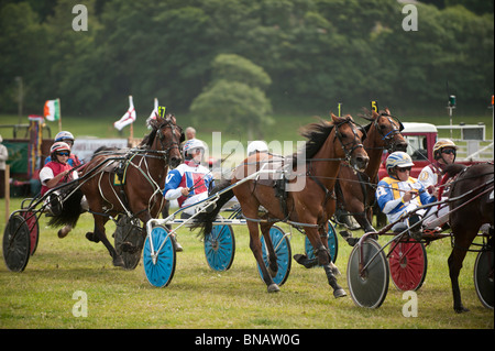 Jockeys competing at harness trotting races, Tan y Castell, Aberystwyth ...