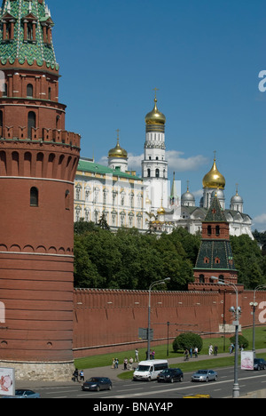 Moscow Kremlin red brick wall Moscow Russia Stock Photo - Alamy