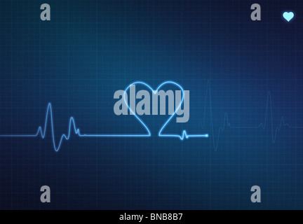 Close up of EKG heartbeat monitor cardiogram Stock Photo - Alamy
