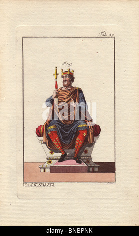 Saxon King In Ceremonial Robes The Great Mantle Is Only Worn By