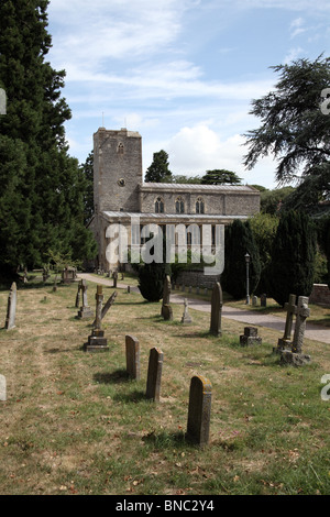 The priory church of St Mary at Deerhurst, Gloucestershire Stock Photo ...