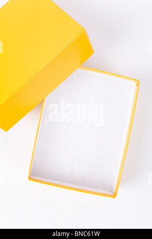 Open empty cardboard gift box isolated on white background. File ...