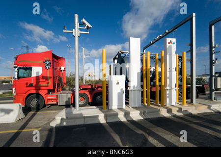Container port security. This drive-through X-ray scanner at ...
