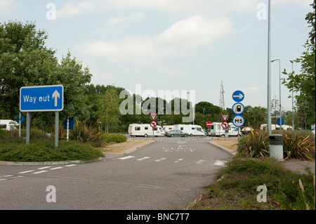 The sign for the Exeter motorway service station run by Moto, on the M5 ...
