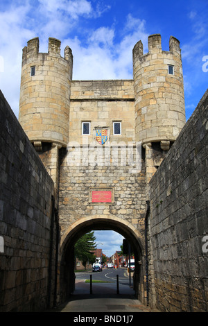 City of York, England. York City Wall with Walmgate Bar in the ...