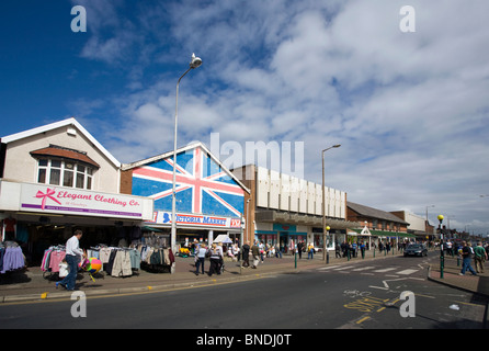 Cleveleys town center and Victoria Market Stock Photo - Alamy